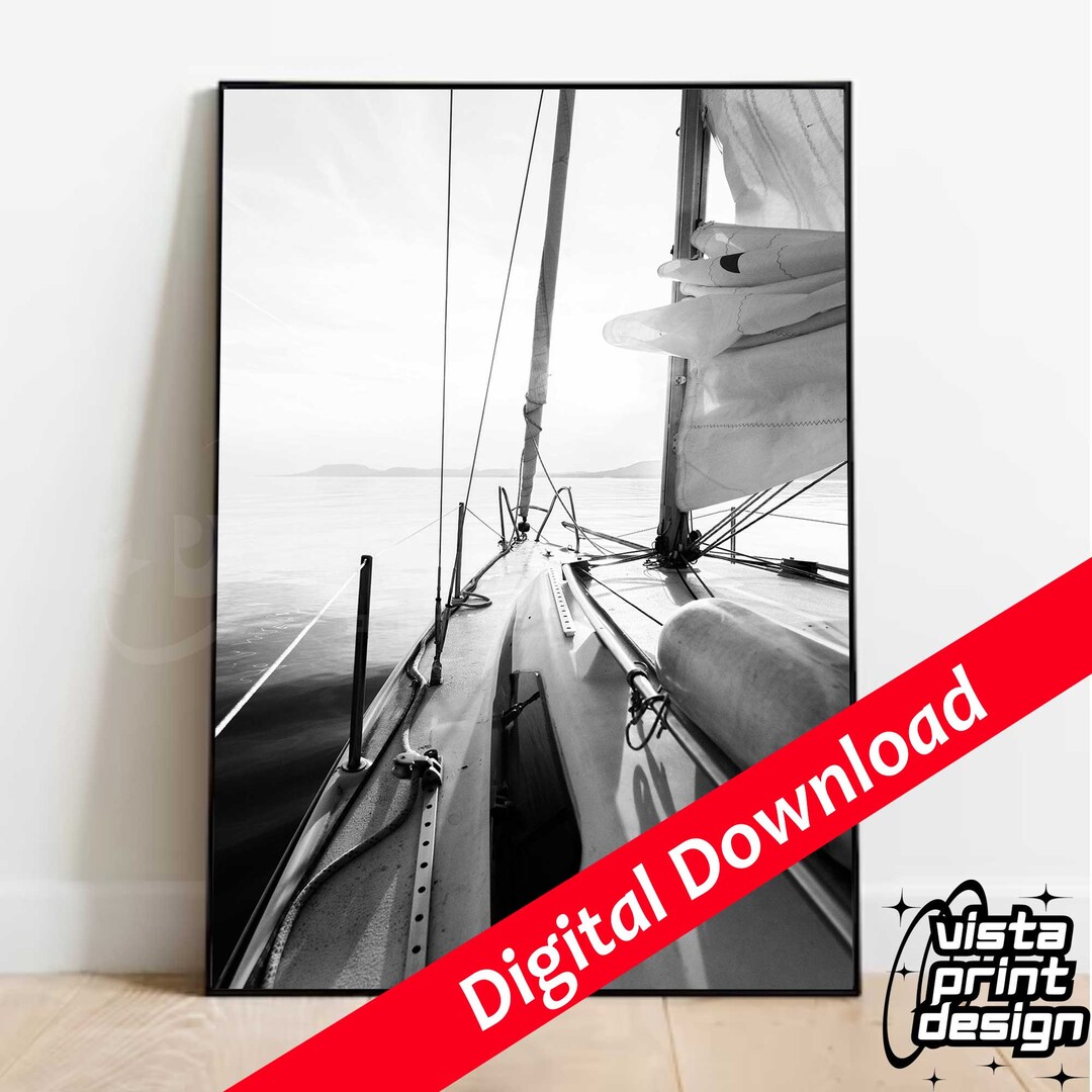 Digital Download Sailboat Poster, Sailboat Print, Sailboat Wall Art ...