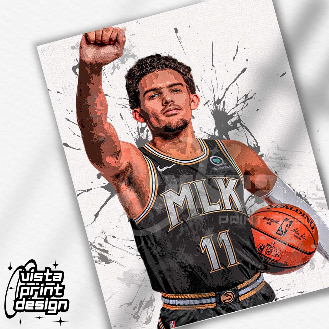 Trae Young Poster Atlanta Hawks Canvas Print, Framed Art Print ...