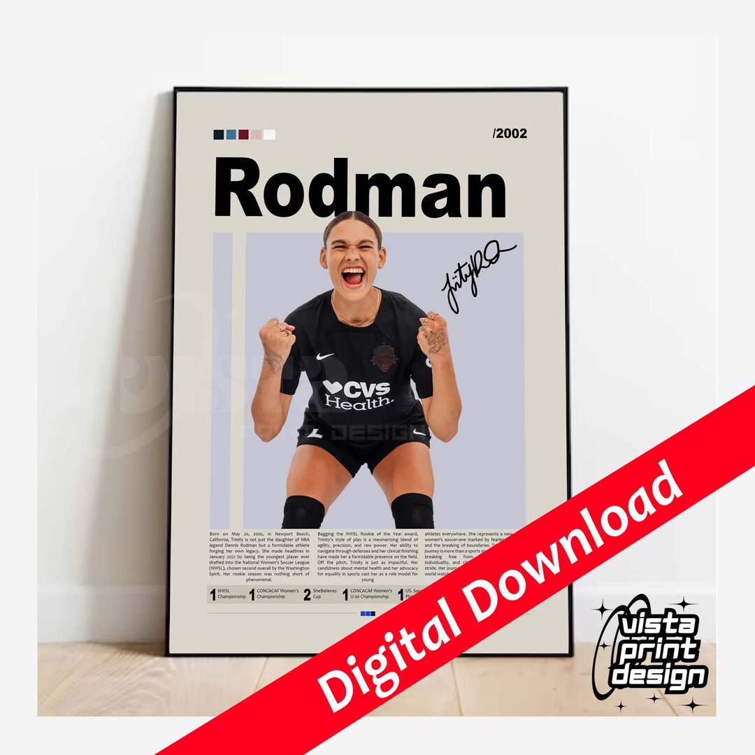 Digital Download Trinity Rodman Poster, USWNT Poster, Washington Spirit ...