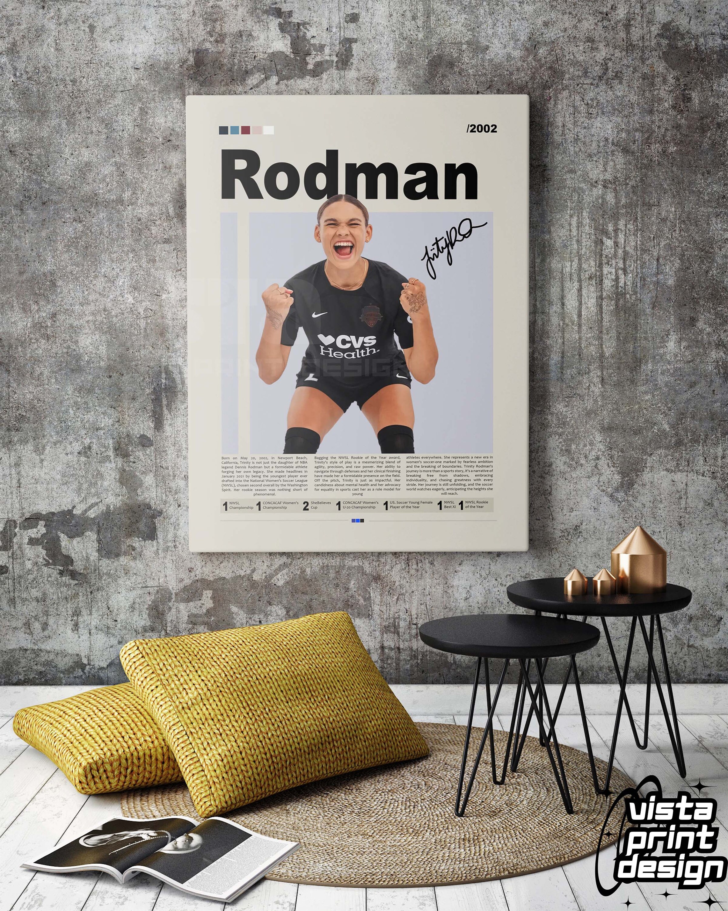 Trinity Rodman Poster, USWNT Poster, Washington Spirit Print, Sports ...