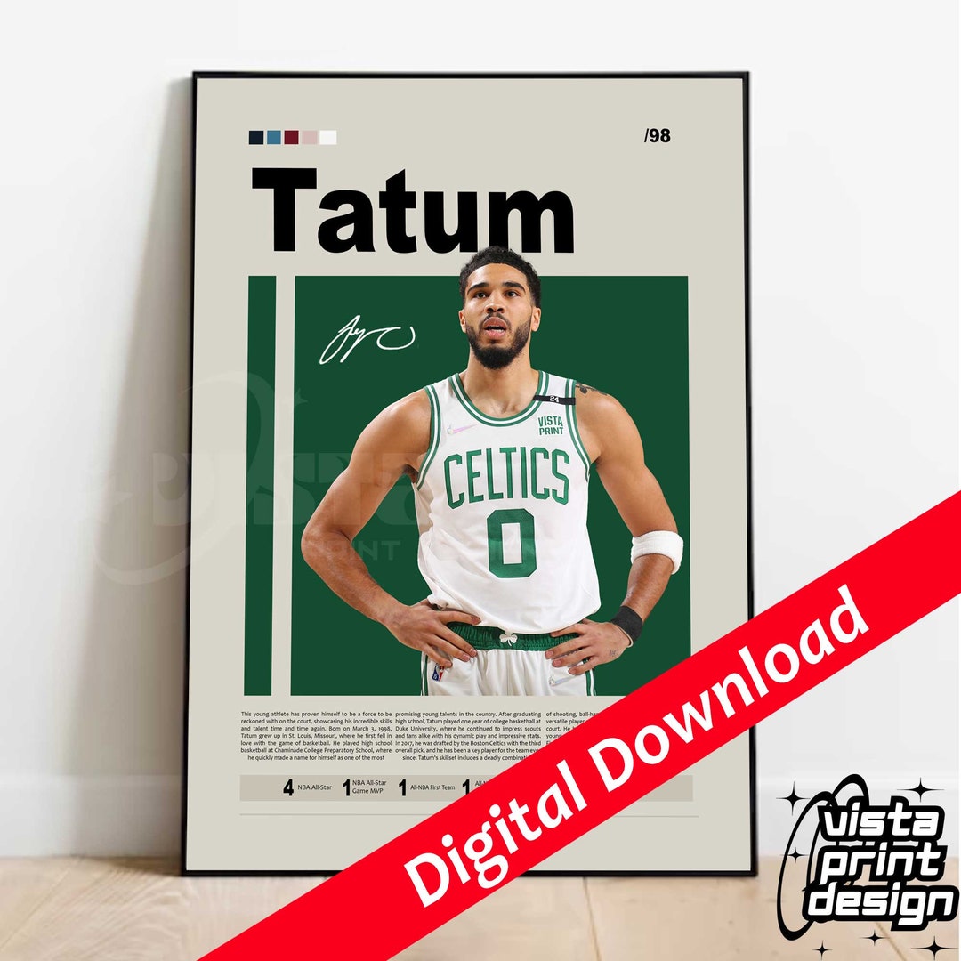 Cartel de Jayson Tatum, Cartel de los Boston Celtics, Cartel de la NBA ...