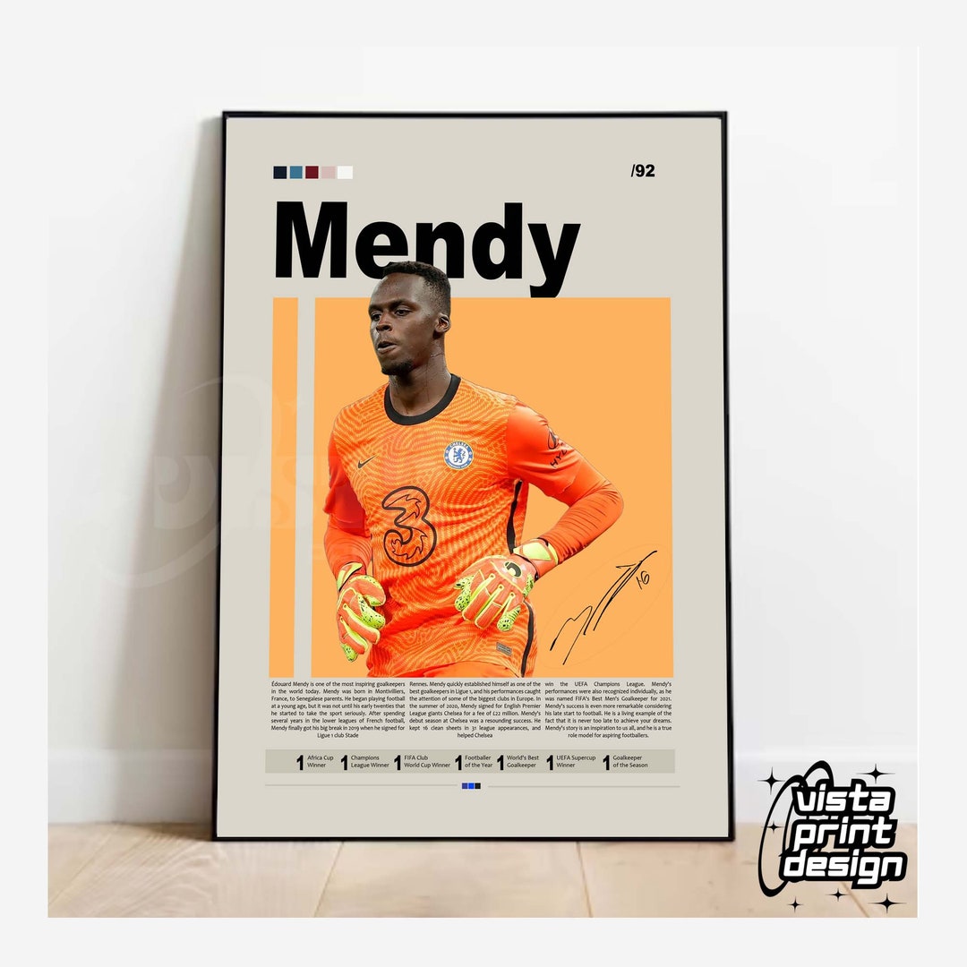 Édouard Mendy Poster, Chelsea Poster, Soccer Gifts, Sports Poster ...
