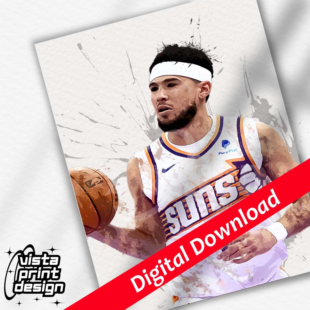 Digital Download Devin Booker Poster Phoenix Suns Canvas Print, Sports ...