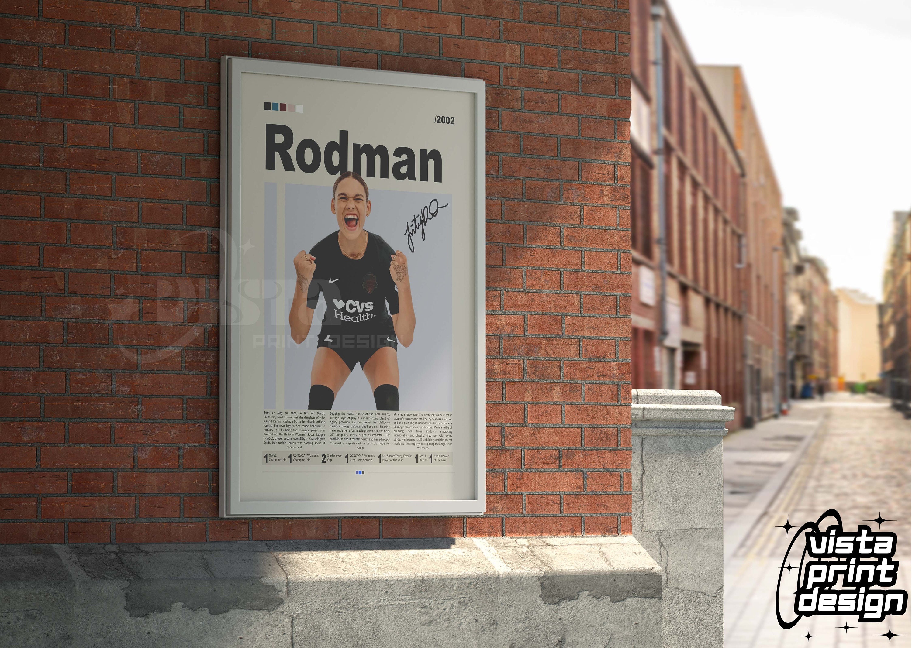 Trinity Rodman Poster, USWNT Poster, Washington Spirit Print, Sports ...