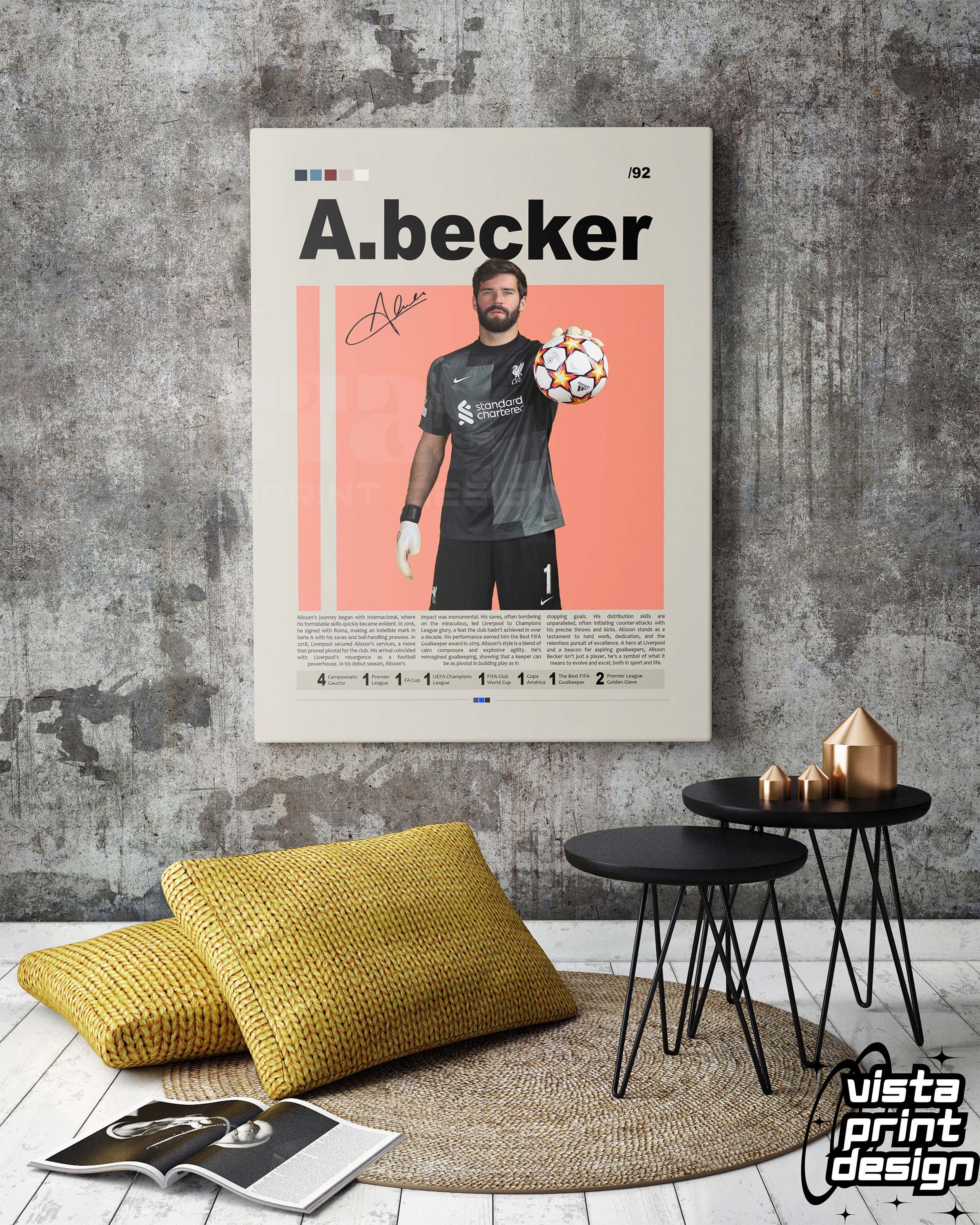 Alisson Becker Poster, Liverpool Poster, Soccer Gifts, Sports Poster ...