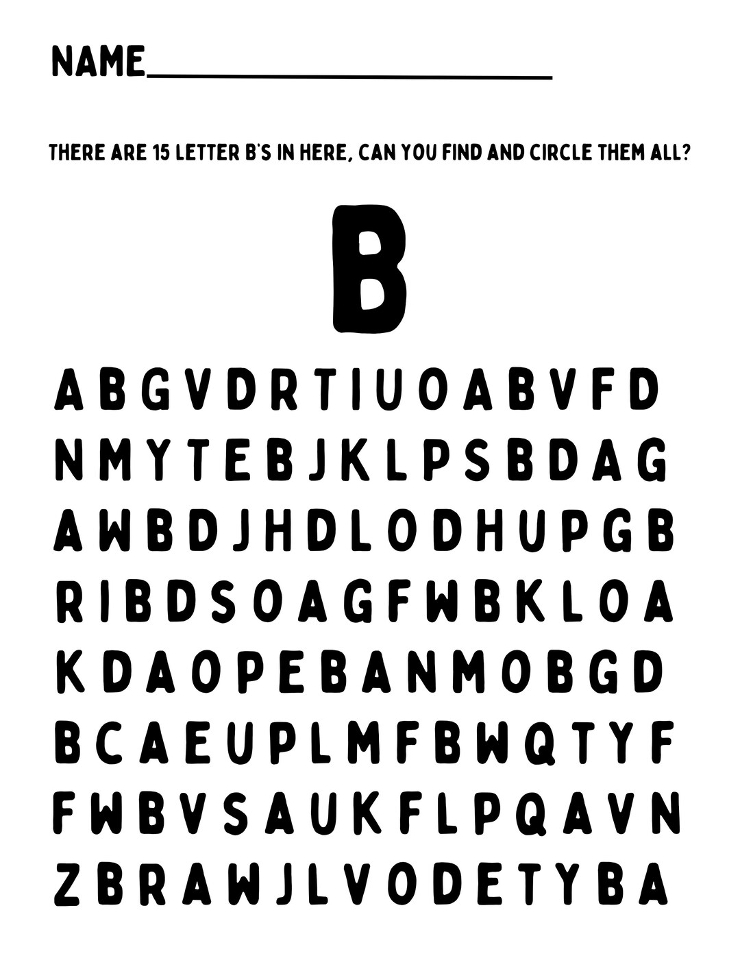 Alphabet Letter Search - Etsy