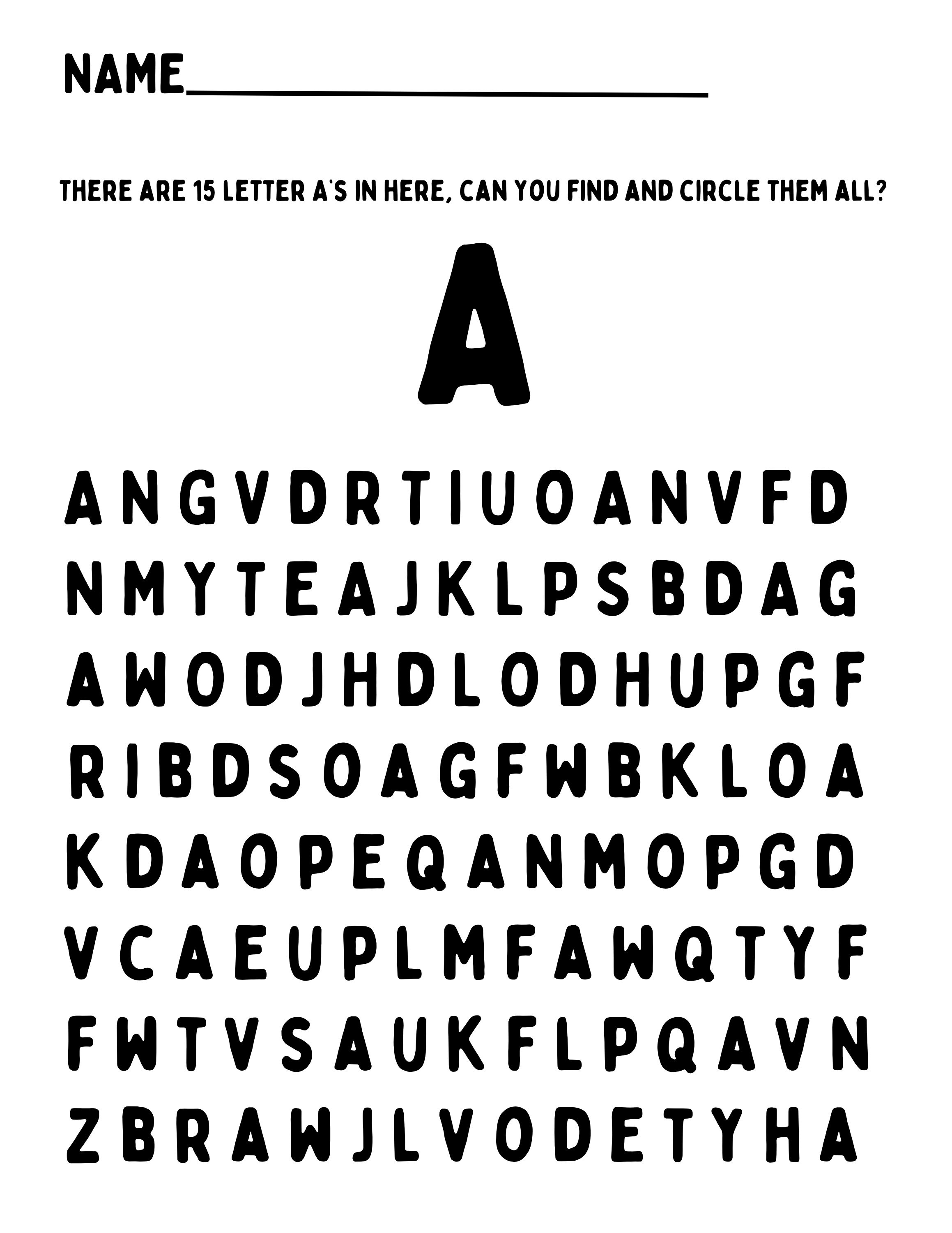 Alphabet Letter Search - Etsy