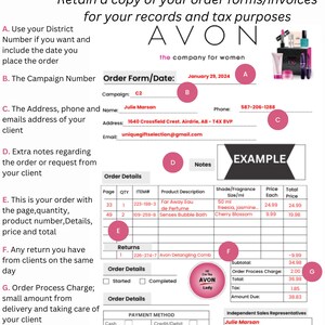 AVON, Order Form/invoice - - Etsy