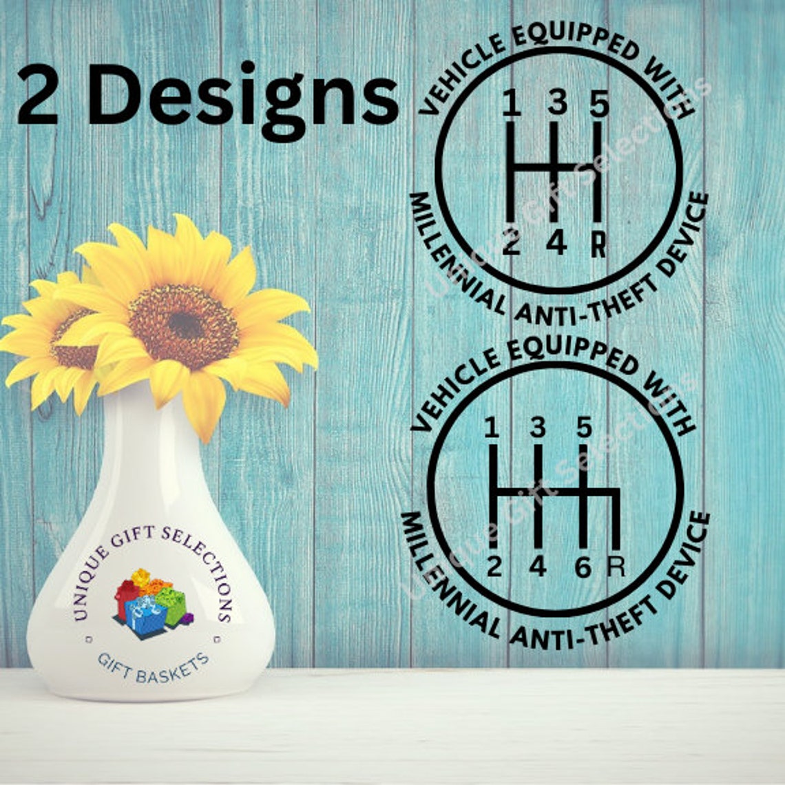 Millennial Anti-theft Device Car Decal: 5/6 Speed Stick Shift - Etsy