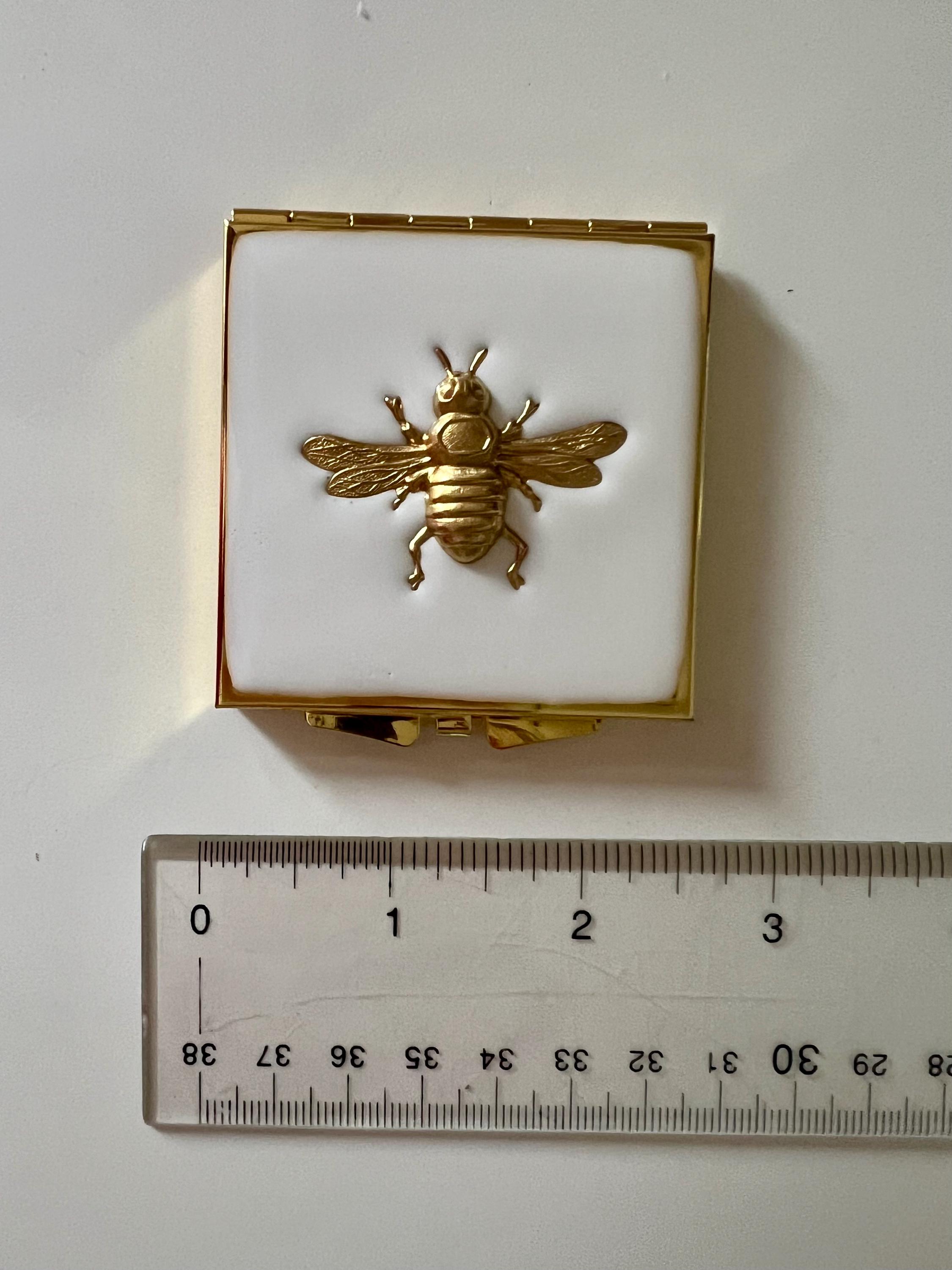 Luxury Honey Bee Pocket Mirror With Brass Charm Set in Handpainted ...