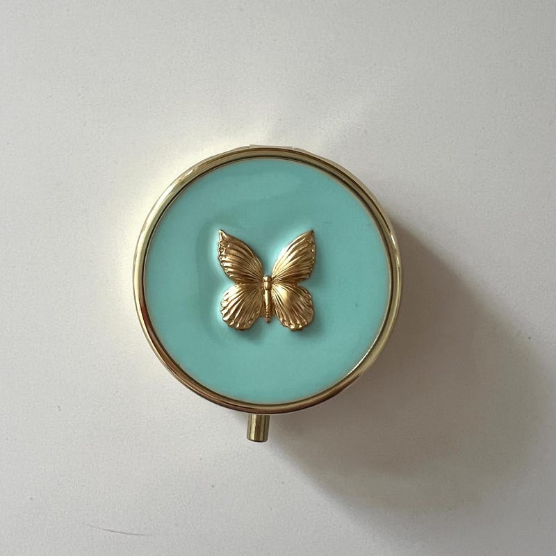 Turquoise Brass Container - Etsy