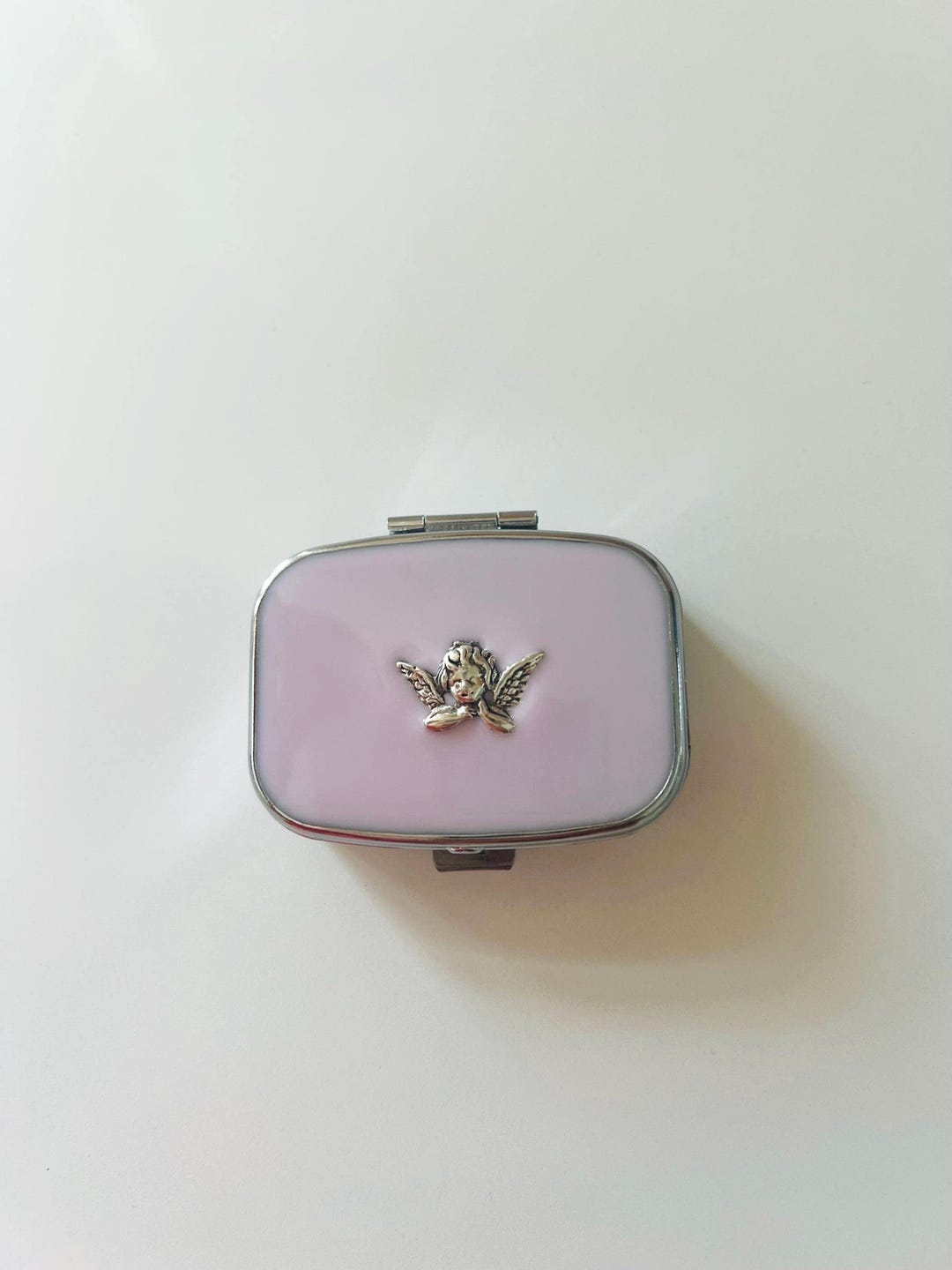 Angel Pill Case: Pink Glossy Resin Keepsake Tin - Etsy
