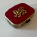 Pill Box With Brass Lion on Red Glossy Resin, Gift for Mom, Dad ...