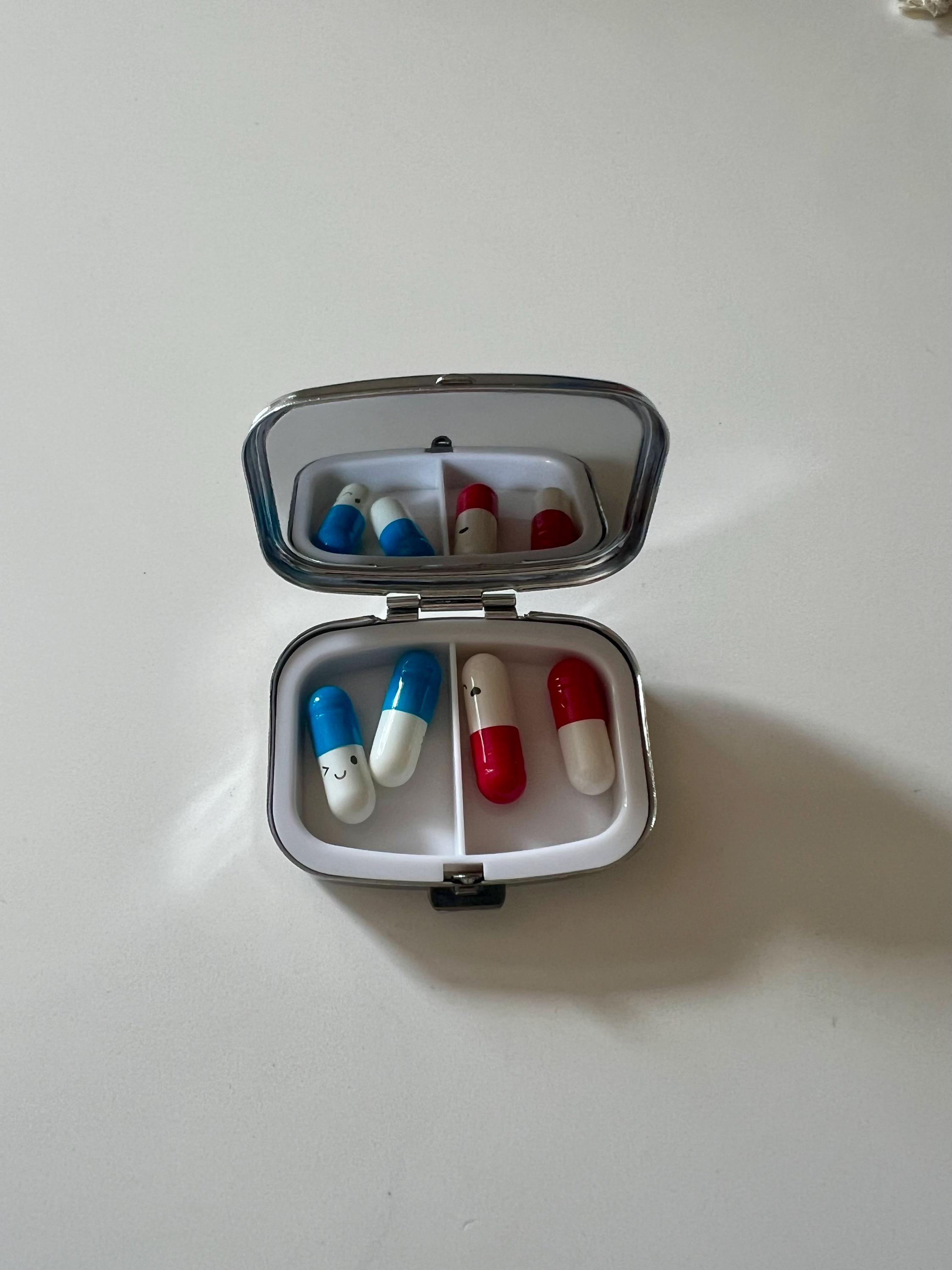 Crescent Moon Pill Box: Black Resin Keepsake, Travel Jewelry Case - Etsy
