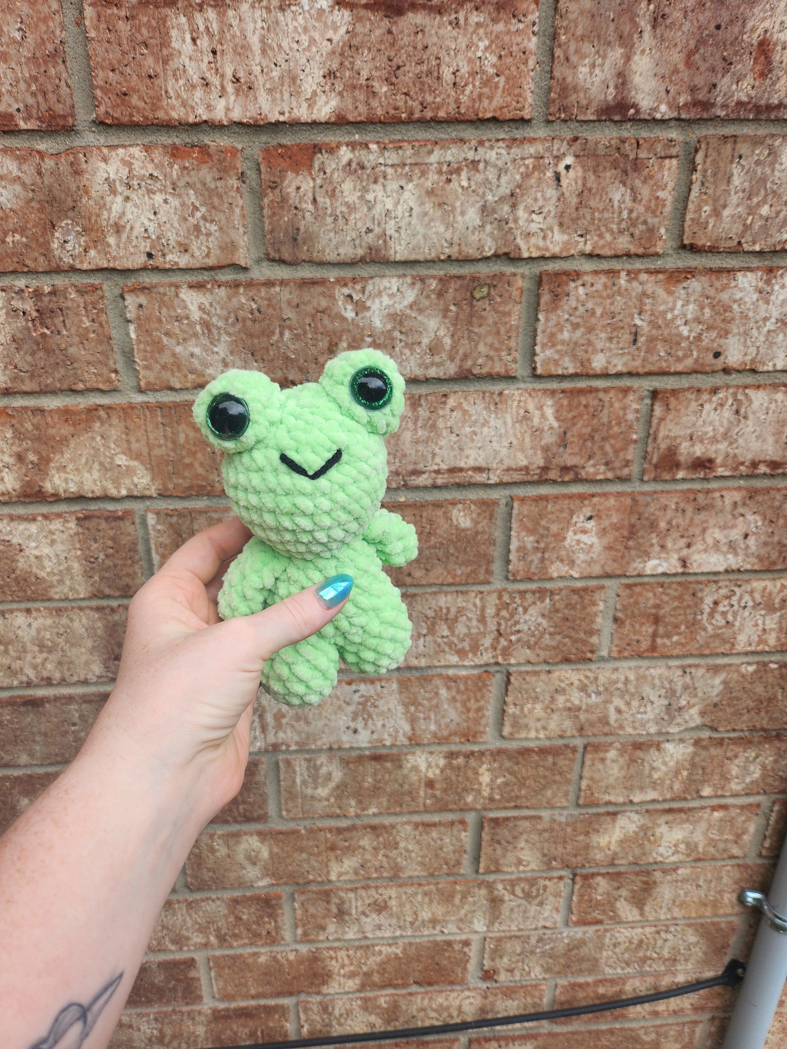 Amigurumi Stuffed Baby Frog Plushie Snuggle Handmade Crochet Friend - Etsy