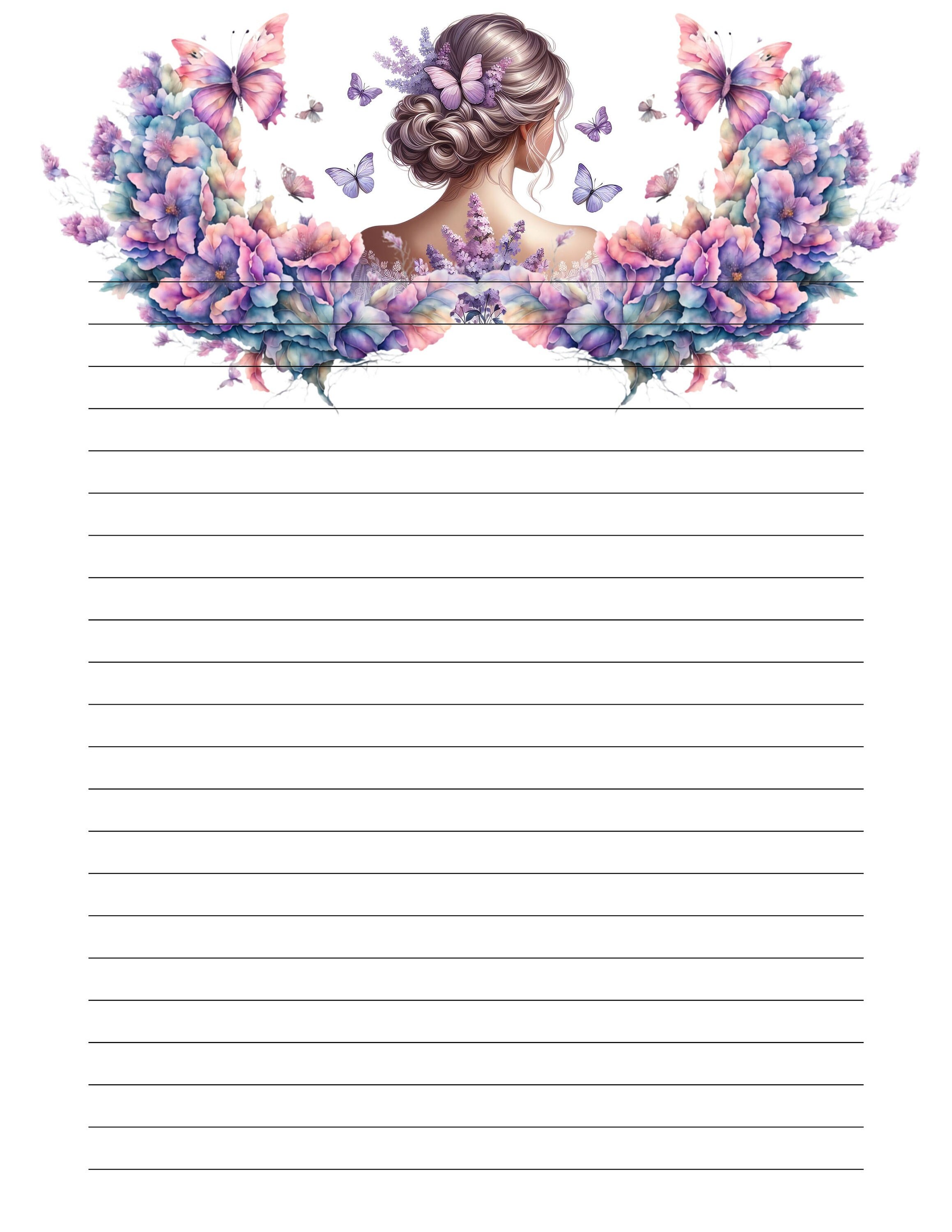 Butterflies, Digital, Stationery, Note Pages, Scrapbooking, Butterfly ...