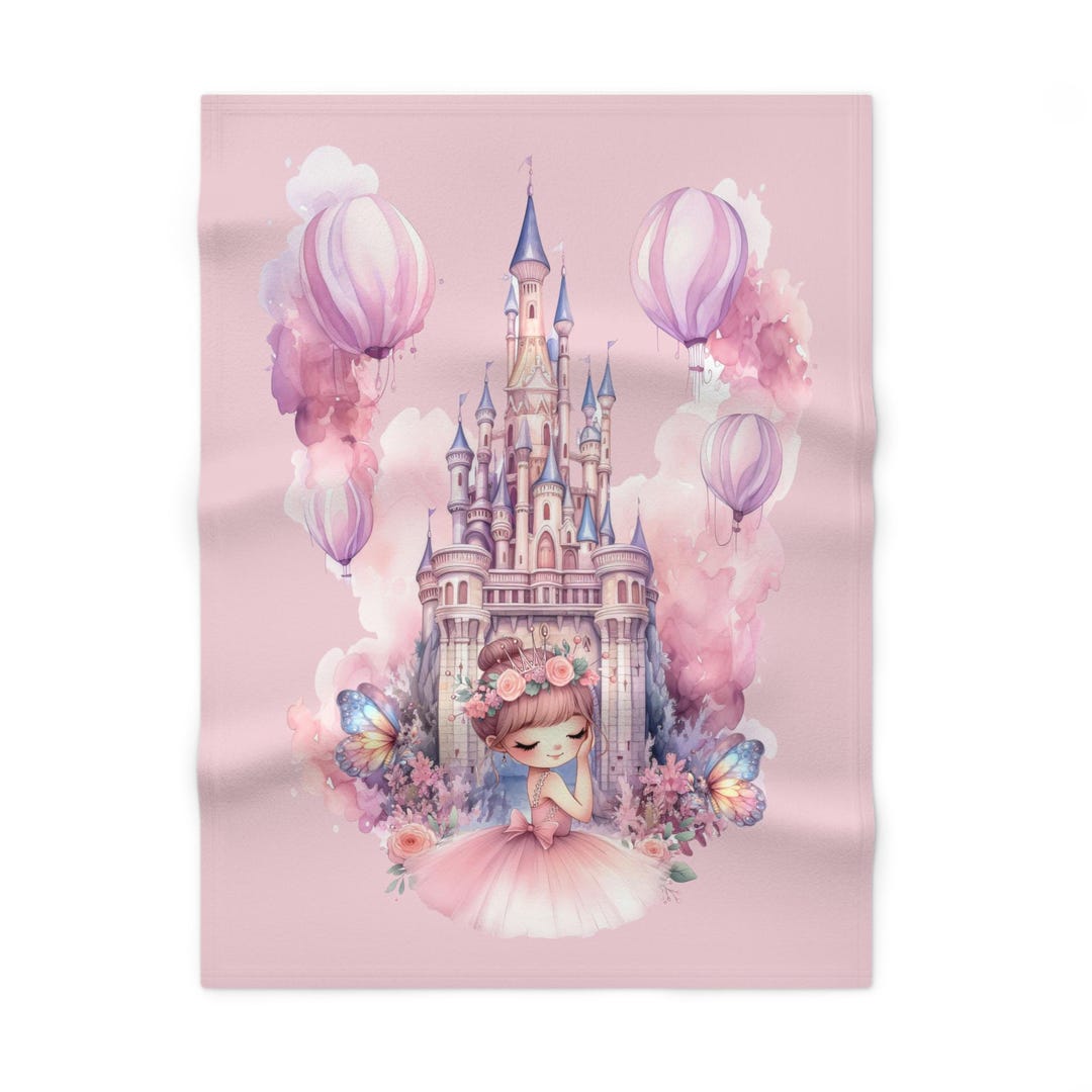 Princess, Castle, Ballerina, Soft Fleece, Baby Blanket, Baby Girl - Etsy