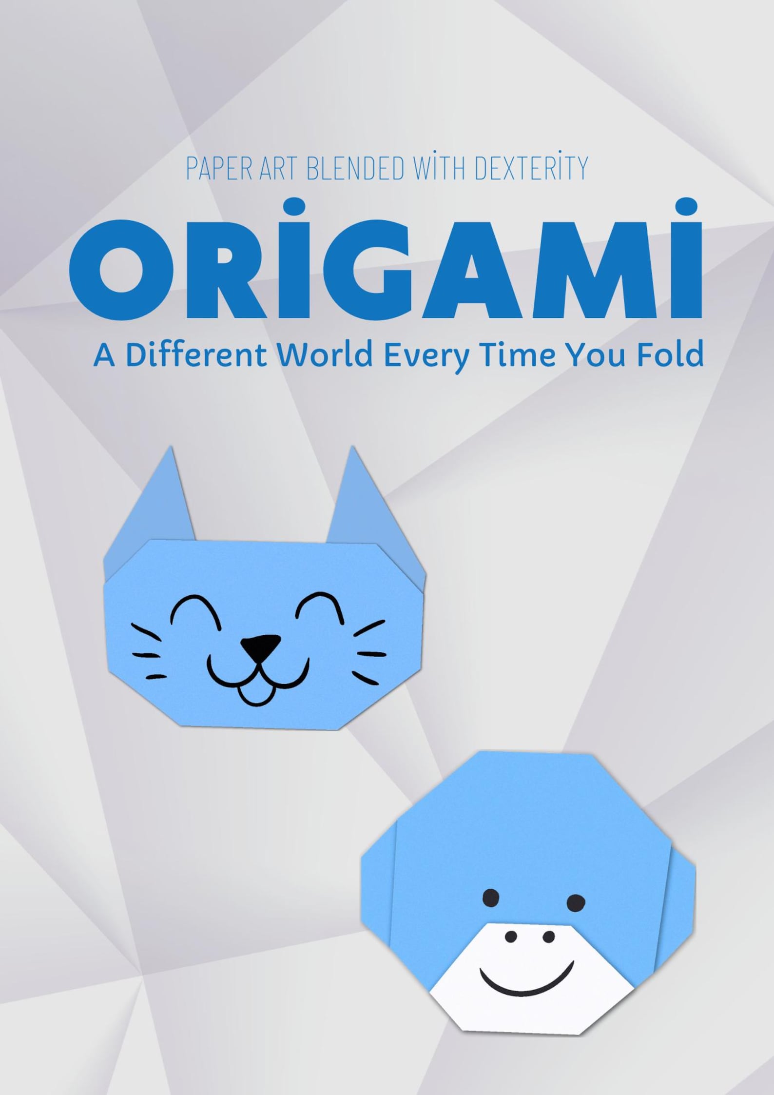 Cat and Dog Origami Making Digital - Digital Origami for Kids-origami ...