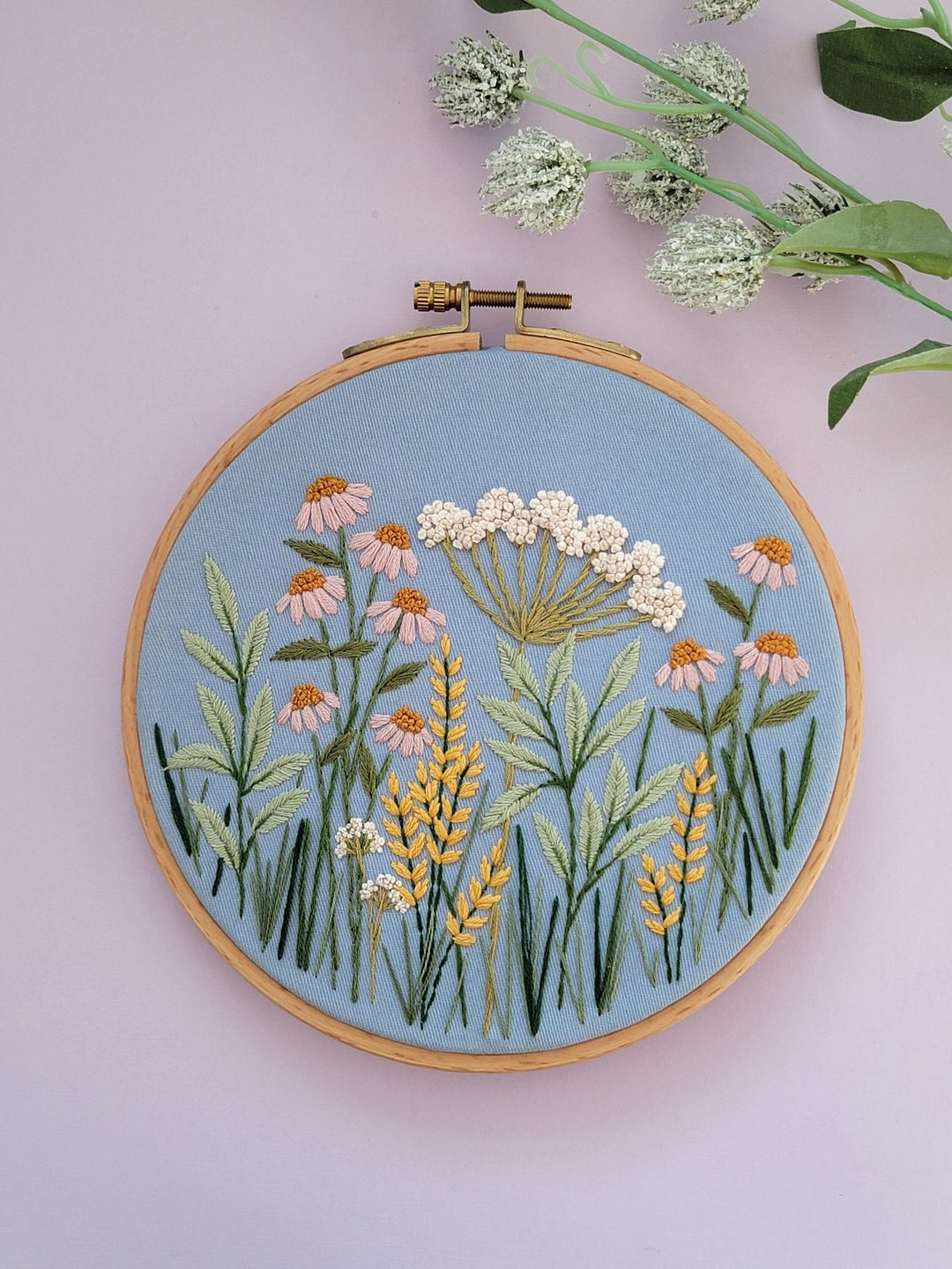 Spring Garden Floral Embroidery Pattern Digital Download - Etsy