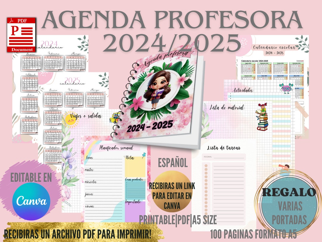 Agenda Día del Maestro, gráficos del planificador Dear Teacher, Agenda ...