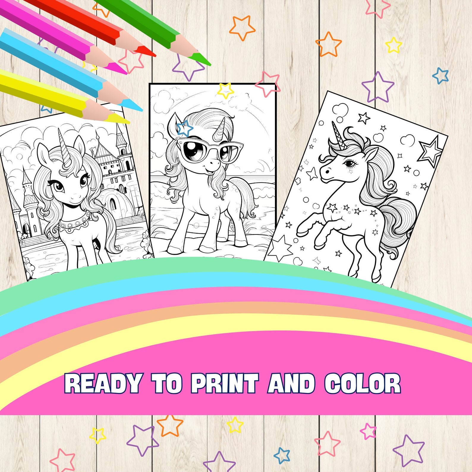 15 Cute Unicorn Coloring Pages for Kids, Unicorn Coloring Pages ...