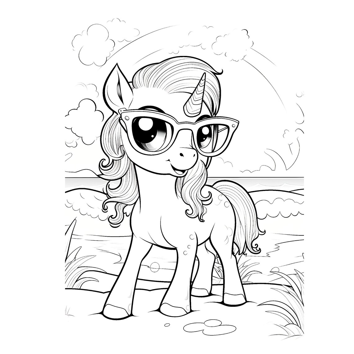 15 Cute Unicorn Coloring Pages for Kids, Unicorn Coloring Pages ...