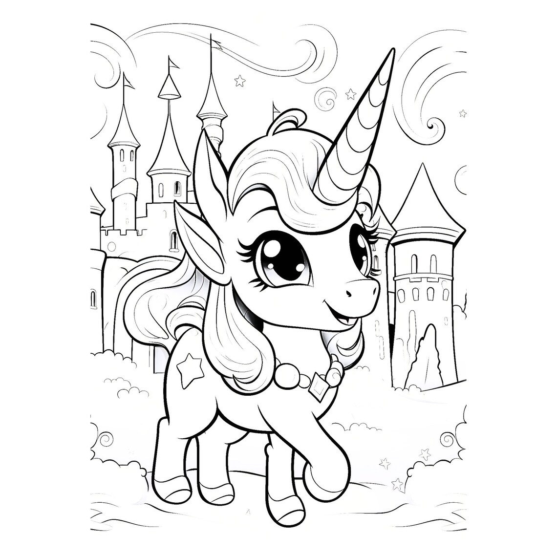 15 Cute Unicorn Coloring Pages for Kids, Unicorn Coloring Pages ...