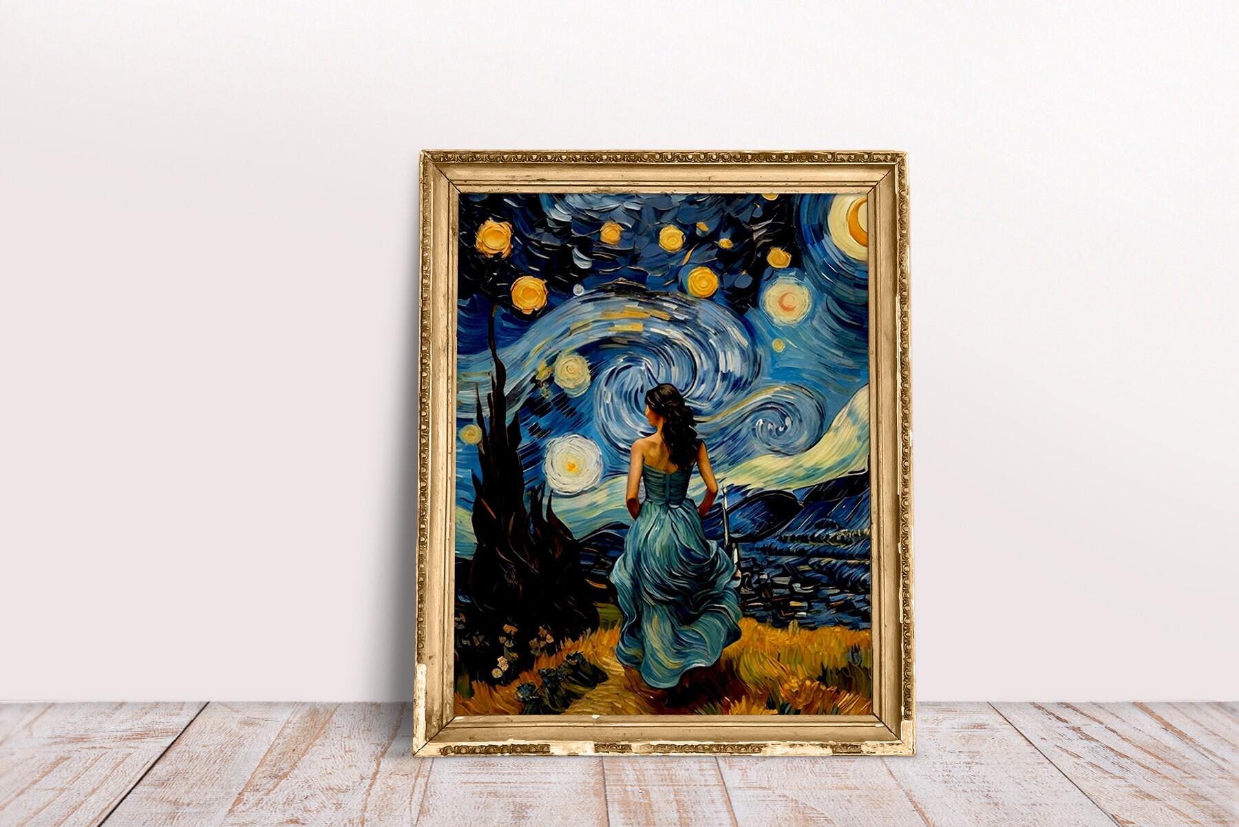 The Starry Night Painting Altered Art Different Version Digital ...