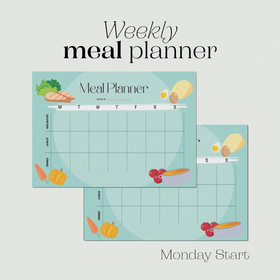 Printable Weekly Meal Planner the Perfect Tool for Fitness, Diet ...