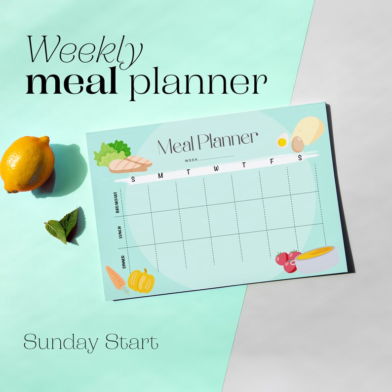 Printable Weekly Meal Planner the Perfect Tool for Fitness, Diet ...