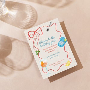 Hand-drawn Digital Party Invitation Template | Italian Summer Party ...