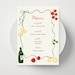 Hand-drawn Digital Party Menu Template | Pasta Party Theme | Red Sauce ...