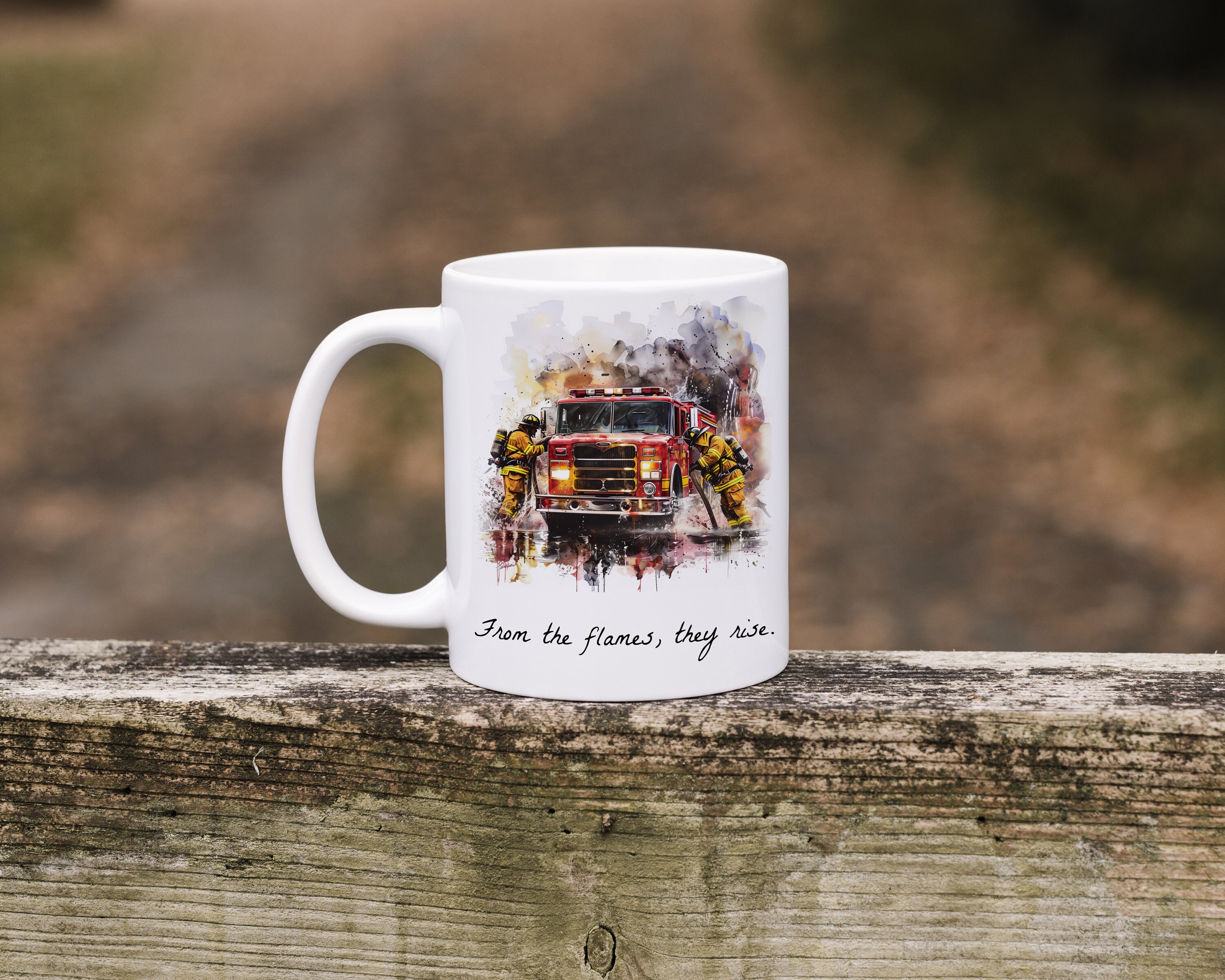Honoring Firefighter Valor 11oz Mug: Printed Mug, Gift for Heroes, Best ...