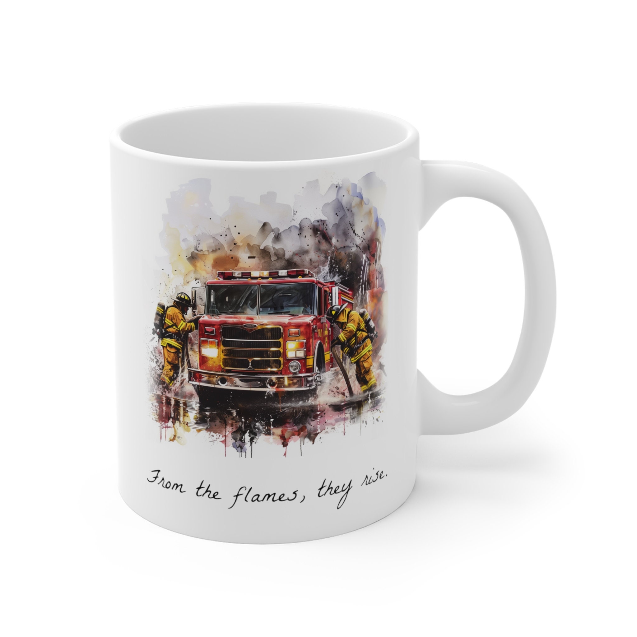Honoring Firefighter Valor 11oz Mug: Printed Mug, Gift for Heroes, Best ...
