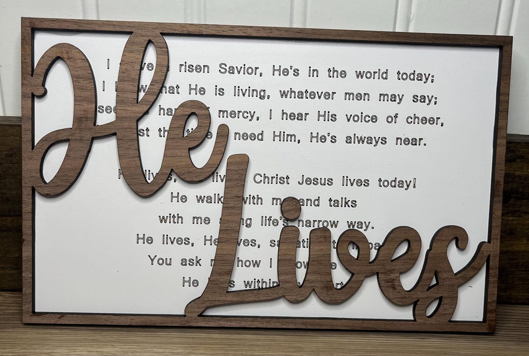 Easter Song, He Lives, Layered Wooden Sign Laser Cutting SVG File - Etsy