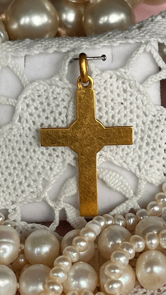 Antique 1900's Gold filled French cross crucifix pend… - Gem