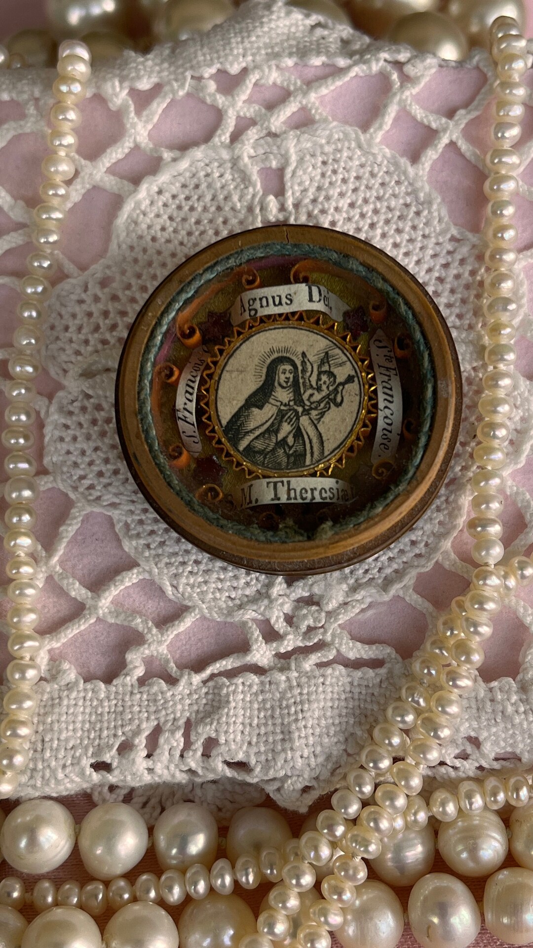 1890's Antique French Patron Saint Thérèse Sancta Teresiae Lisieux ...