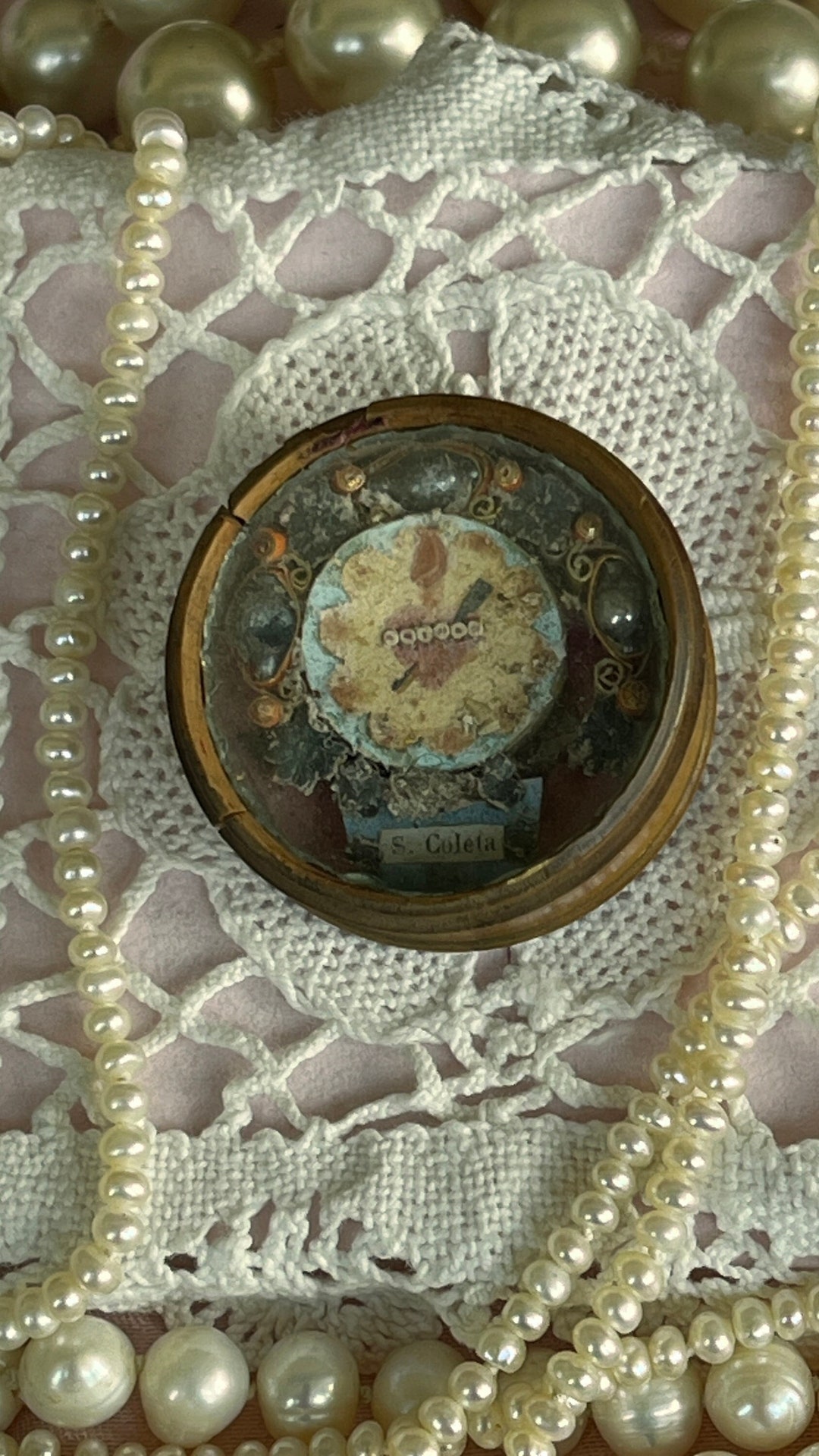 1890's Antique Patron Saint San Colette Coleta Flemish Gent Ghent ...