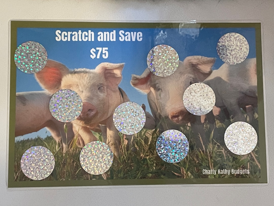 Scratch and Save Funny Pigs Savings Challenge - Etsy