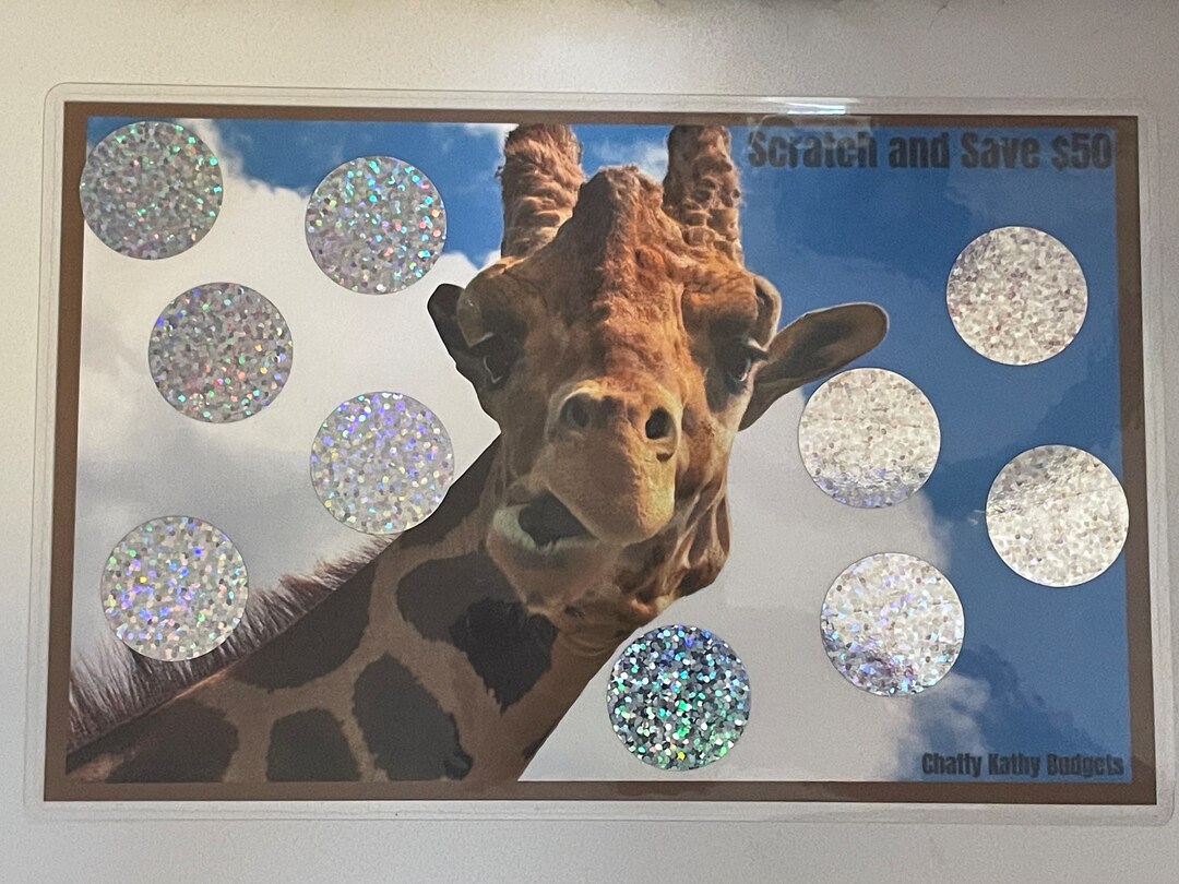 Scratch and Save Funny Giraffe Savings Challenge - Etsy