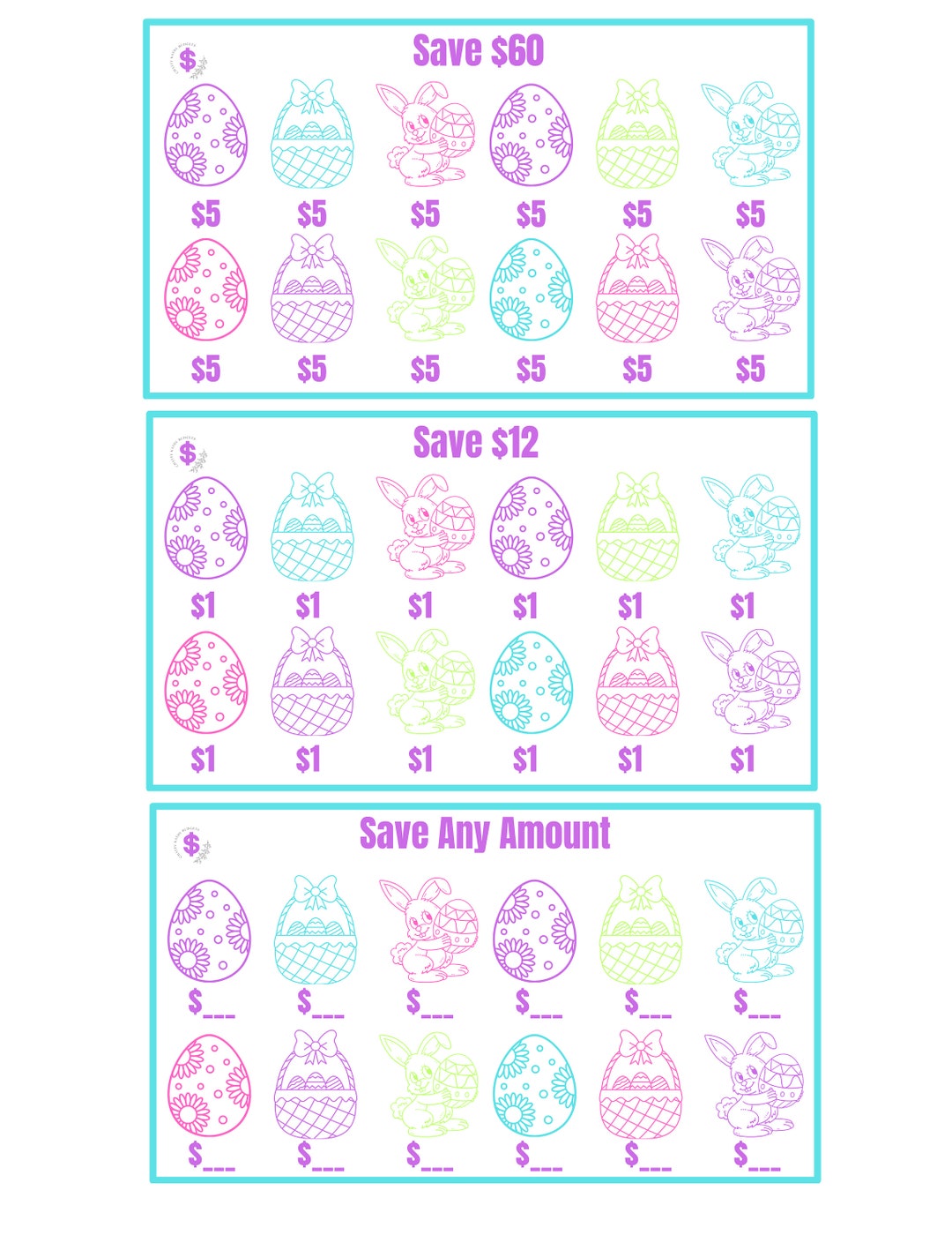 Easter Savings Challenges - Etsy