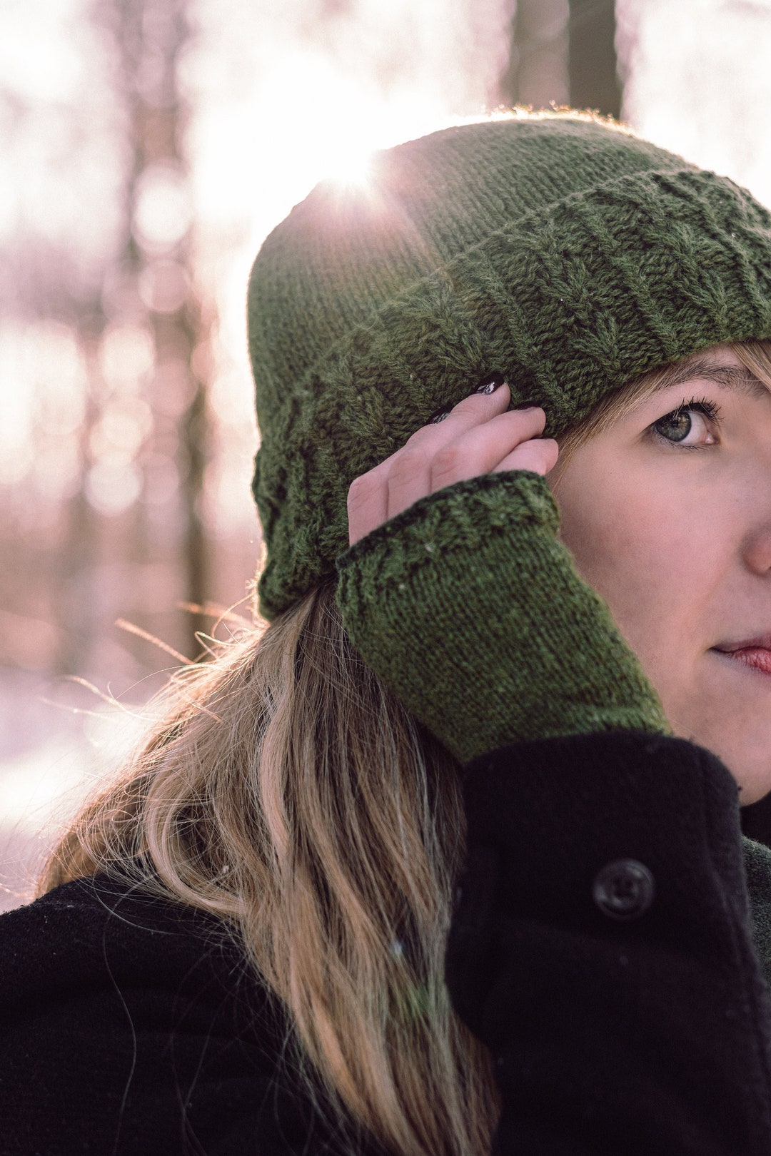 Ginkgo Biloba Hat Knitting Pattern english and German - Etsy