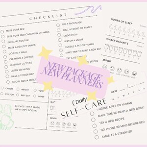 Colorful Daily Planner Digital Download, Pink Blue Green Purple Digital ...