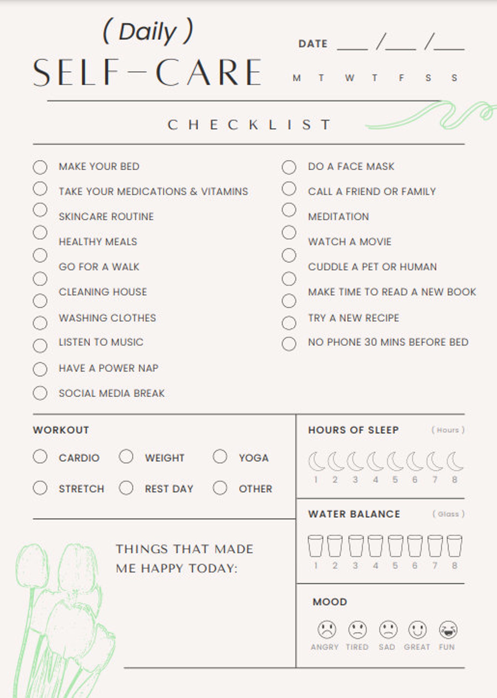 Colorful Daily Planner Digital Download, Pink Blue Green Purple Digital ...