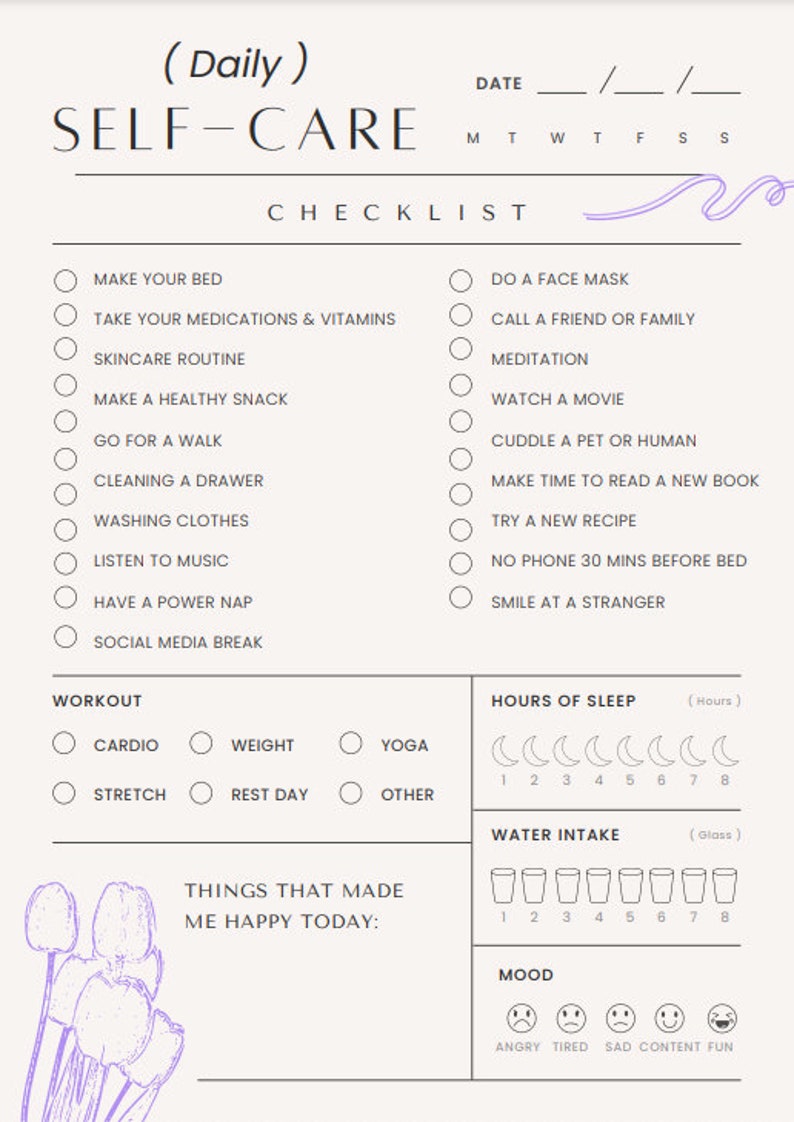 Colorful Daily Planner Digital Download, Pink Blue Green Purple Digital ...