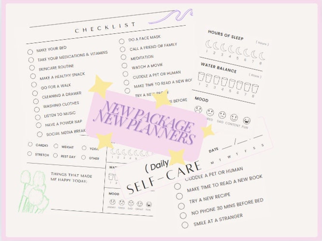 Colorful Daily Planner Digital Download, Pink Blue Green Purple Digital ...