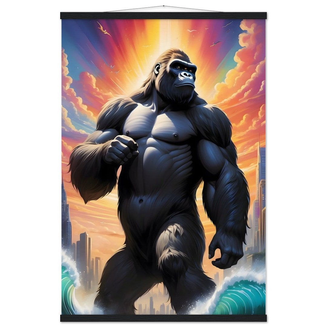 Portrait of King Kong Inspired by the Electromagnetic Spectrum Digital ...