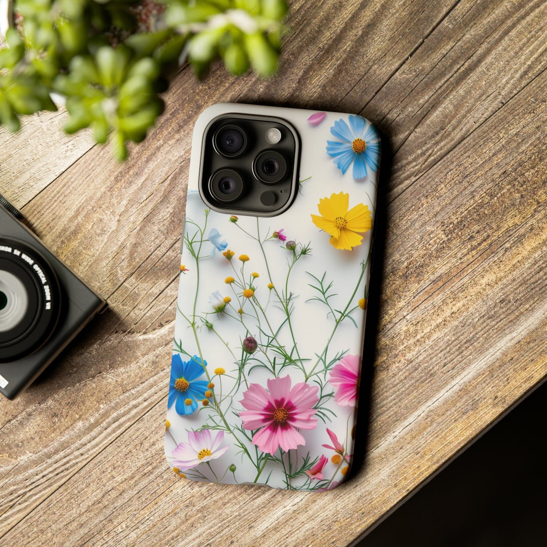 Colorful Wildflower Phone Case | Aesthetic Phone Case | iPhone 16,15,14 ...