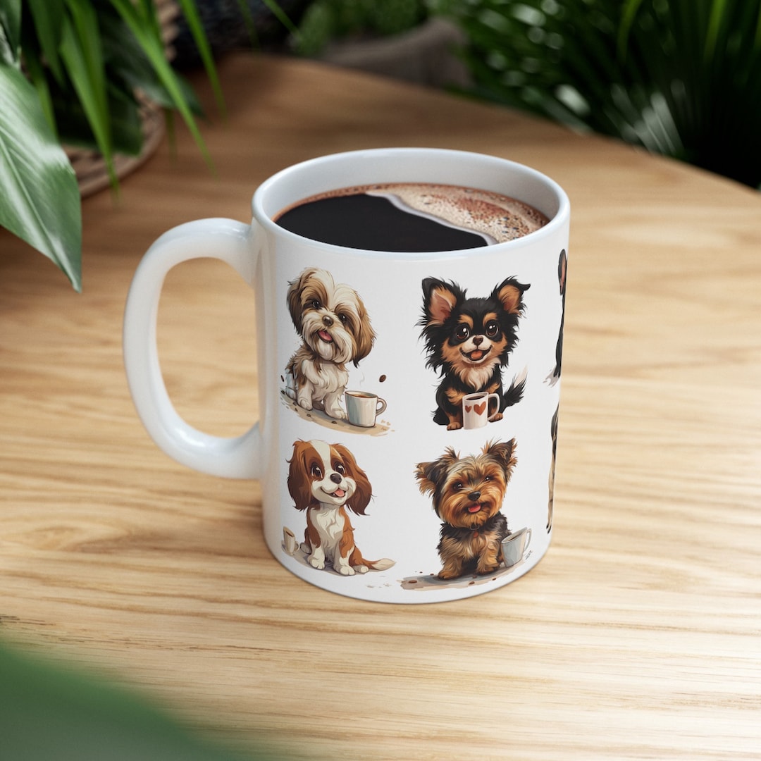 Cute Dog Mug ~ Gift for Dog Lovers ~ Dog Dad Gift ~ Gift for Dog Mom ...