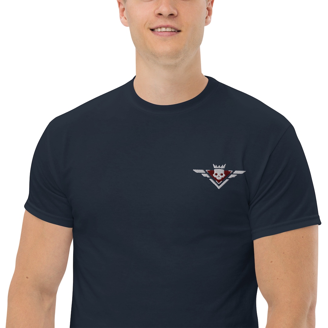 Helldivers Embroidered Shirt, Men's Classic Tee, Helldivers, Pump Cover ...